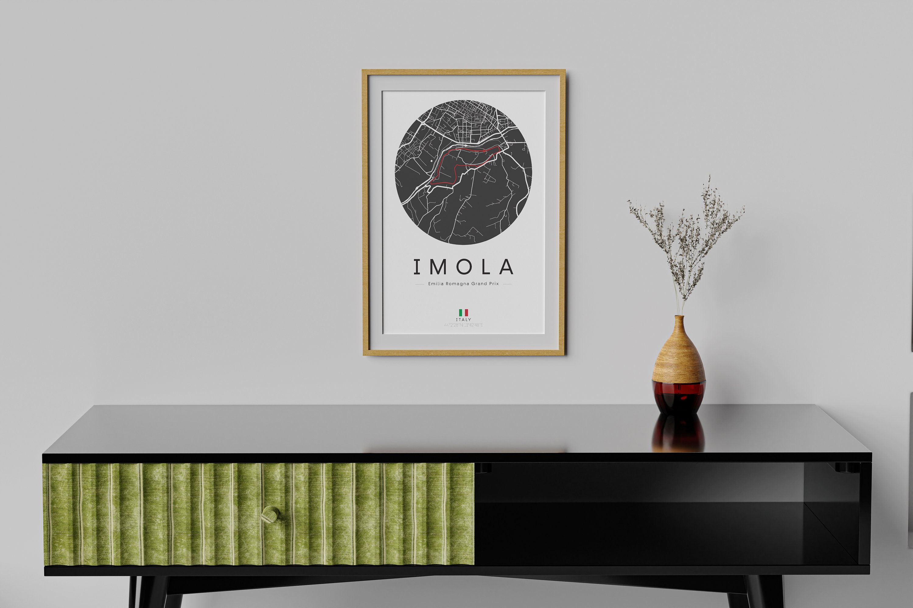 Formula 1 Track MAP of Imola Circuit Italy Digital Download Map Print ...