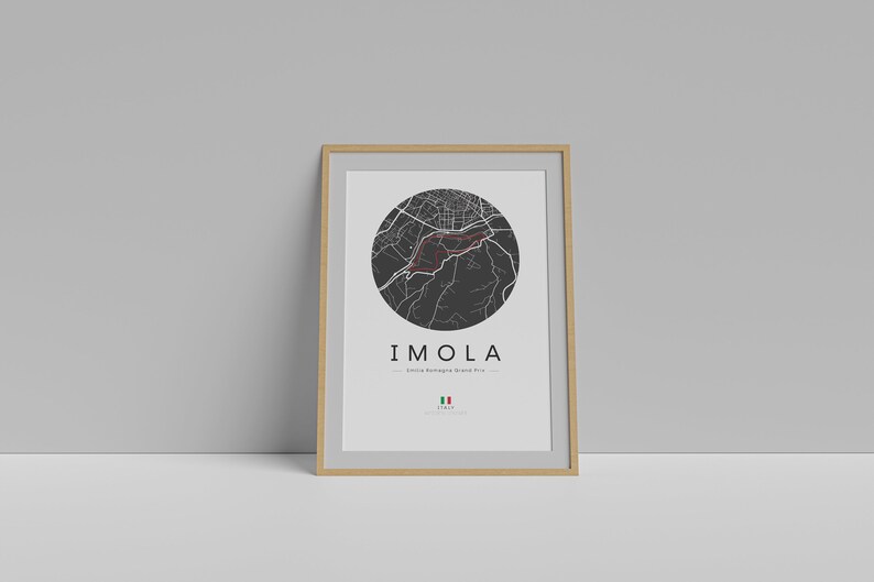 Formula 1 Track MAP of Imola Circuit Italy Digital Download Map Print ...
