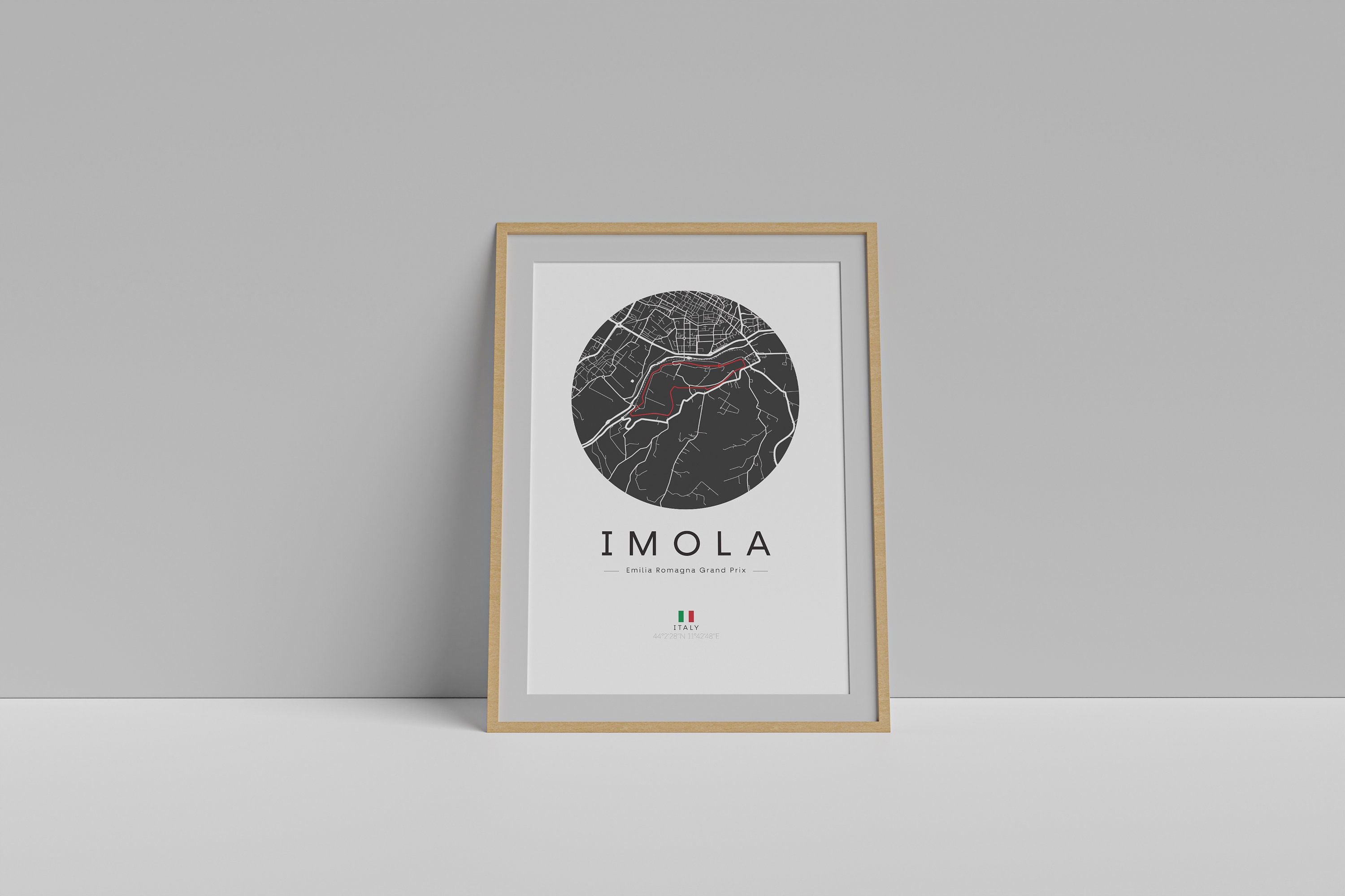 Formula 1 Track MAP of Imola Circuit Italy Digital Download Map Print ...