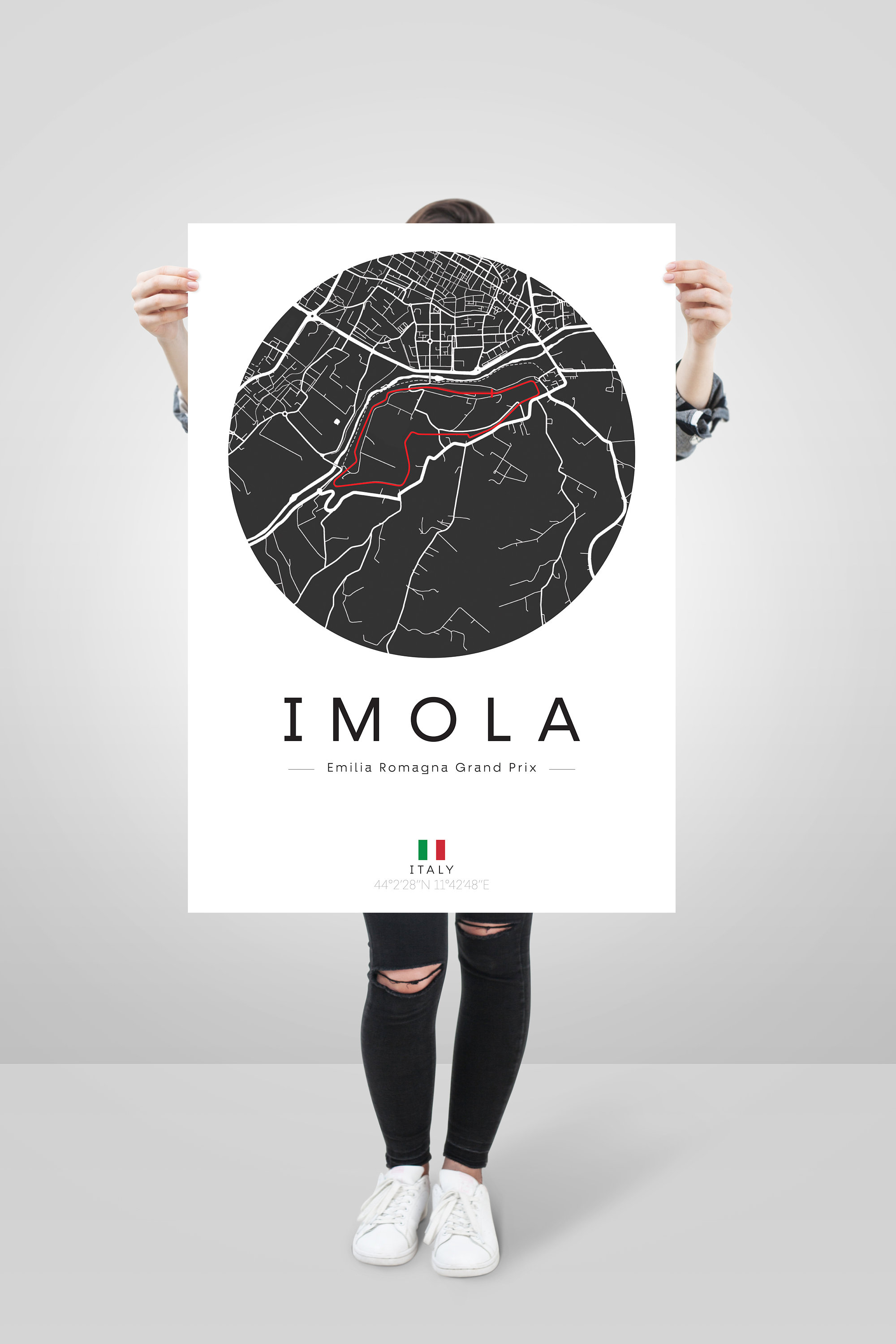 Formula 1 Track MAP of Imola Circuit Italy Digital Download Map Print ...