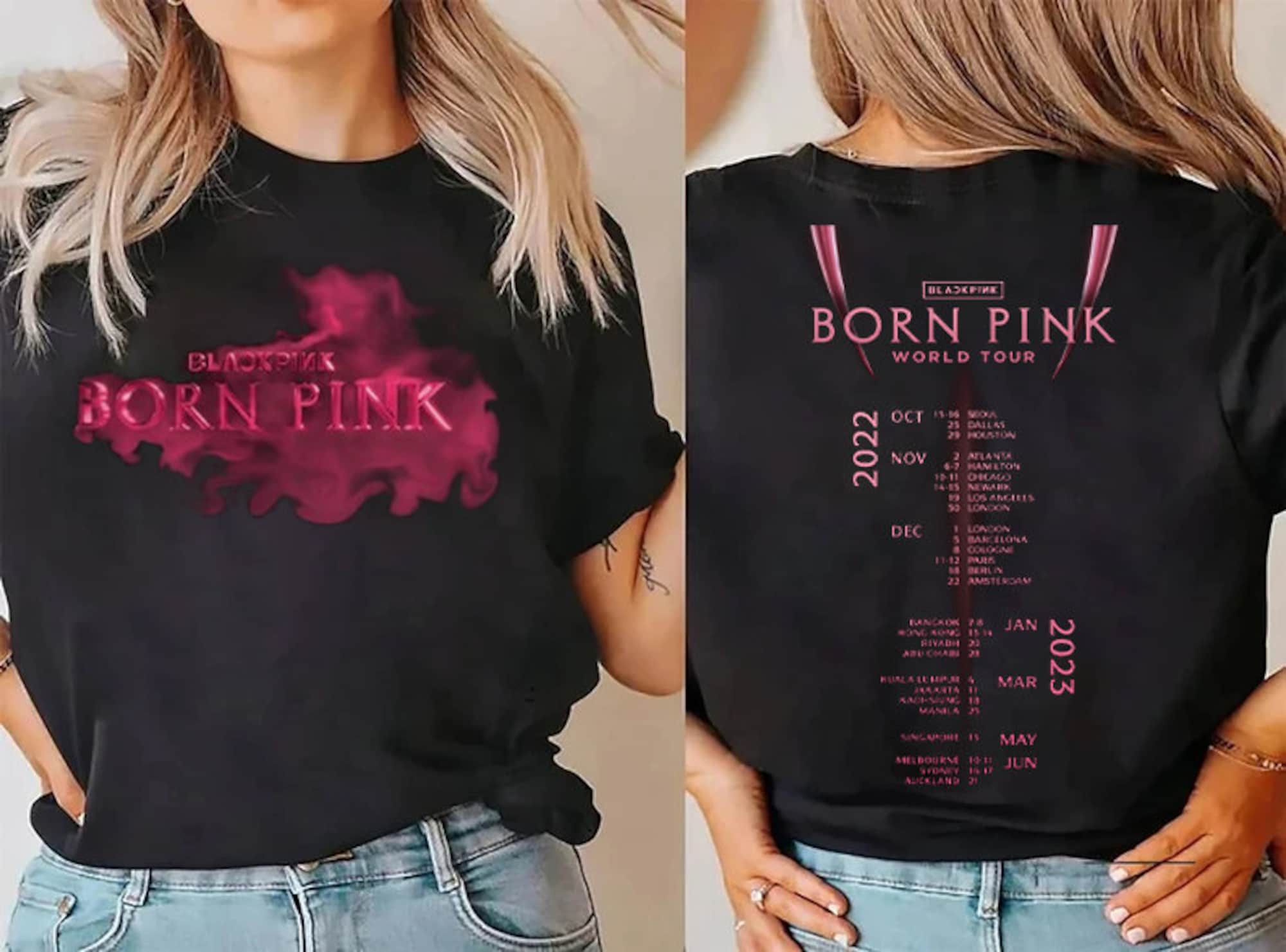 Blackpink Born Pink World Tour Shirt, Born Pink Shirt, Born Pink World ...