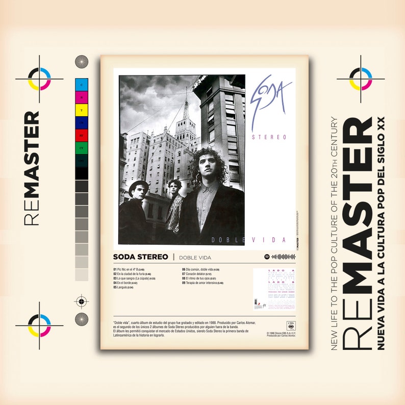 Remastered Poster soda Stereo discography - Etsy