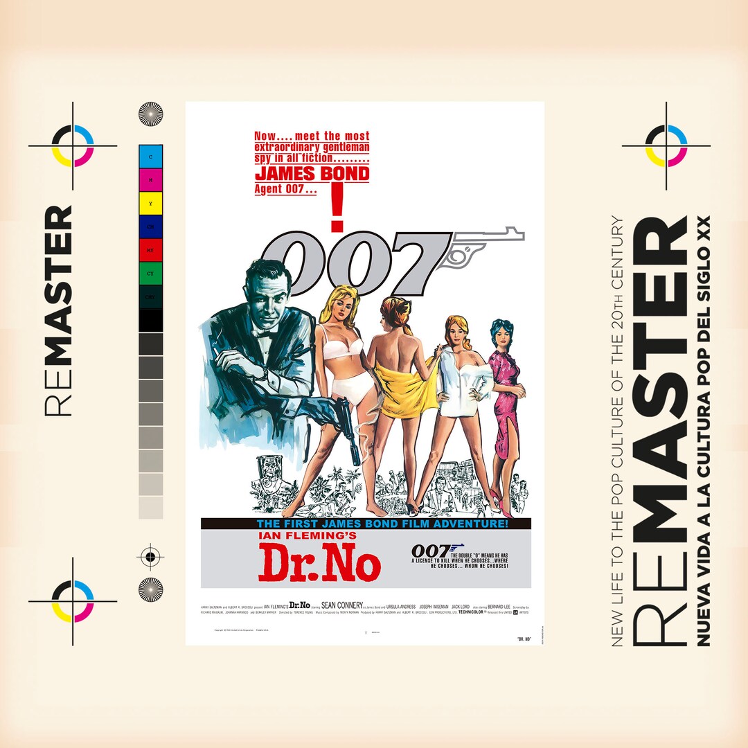 Remastered Poster 007 1962 agent 007 Against Dr. No dr. No various Versions - Etsy