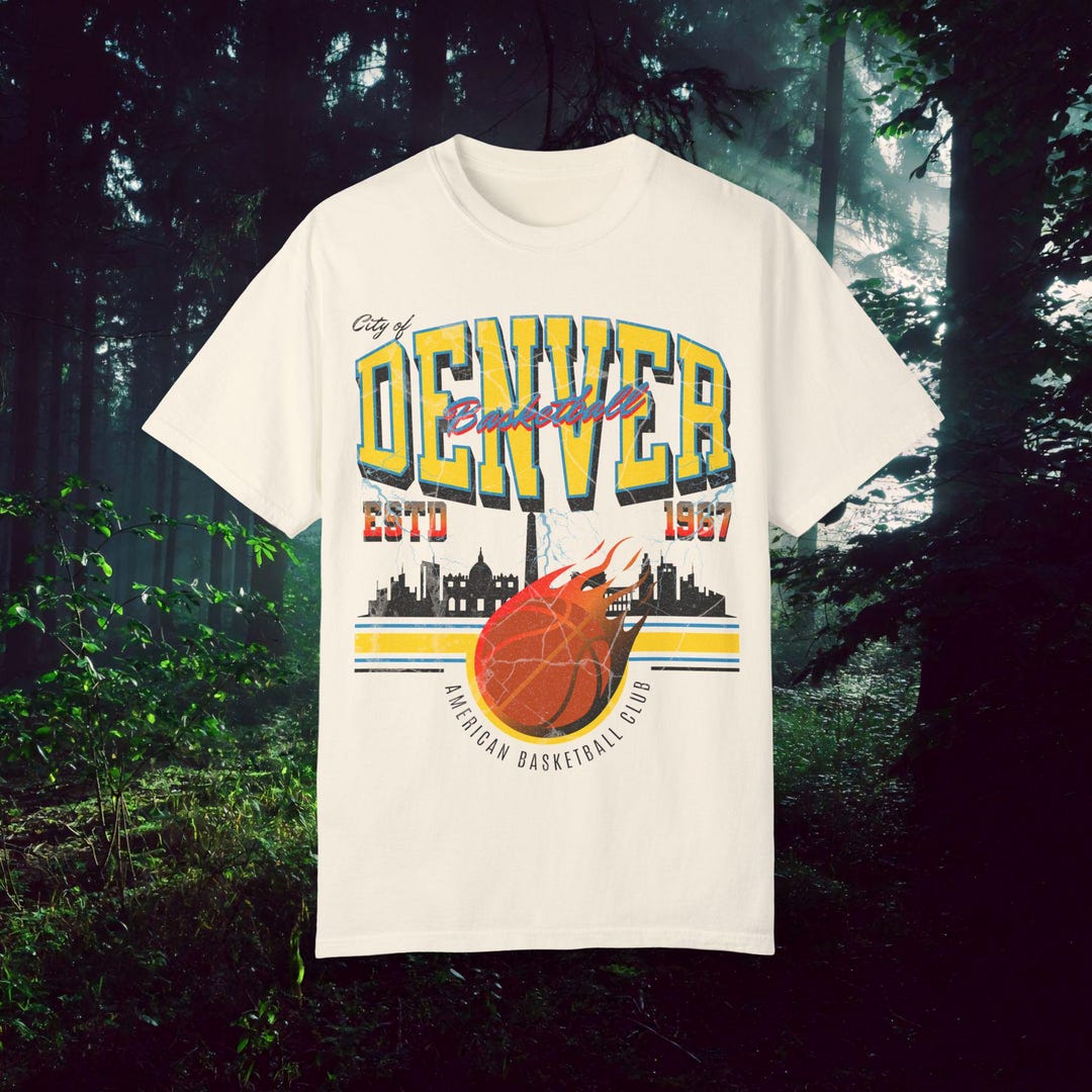 Vintage Denver Basketball Graphic T-shirt - Retro Sports Tee, Unisex ...