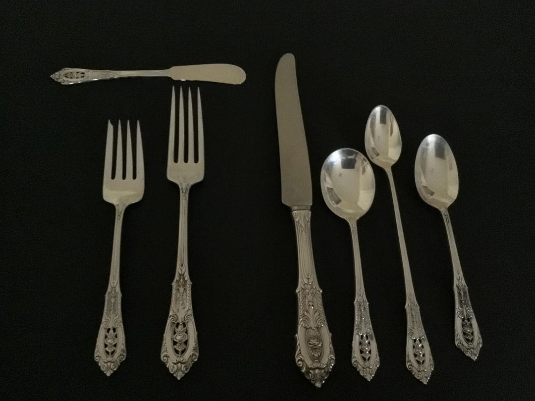 Wallace Rose Point Sterling Silver Set of 6 (each With 7 Pieces) - Etsy