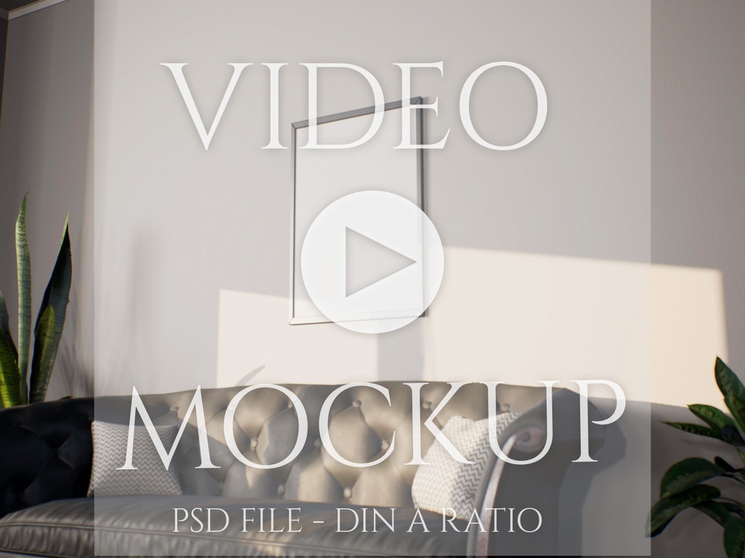 Video Mockup | DIN A ISO | Portrait Frame | PSD Mp4 | Animated Mockup ...