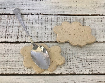 Made to order Cloud Spoon Rest Coffee or stove pottery | Etsy