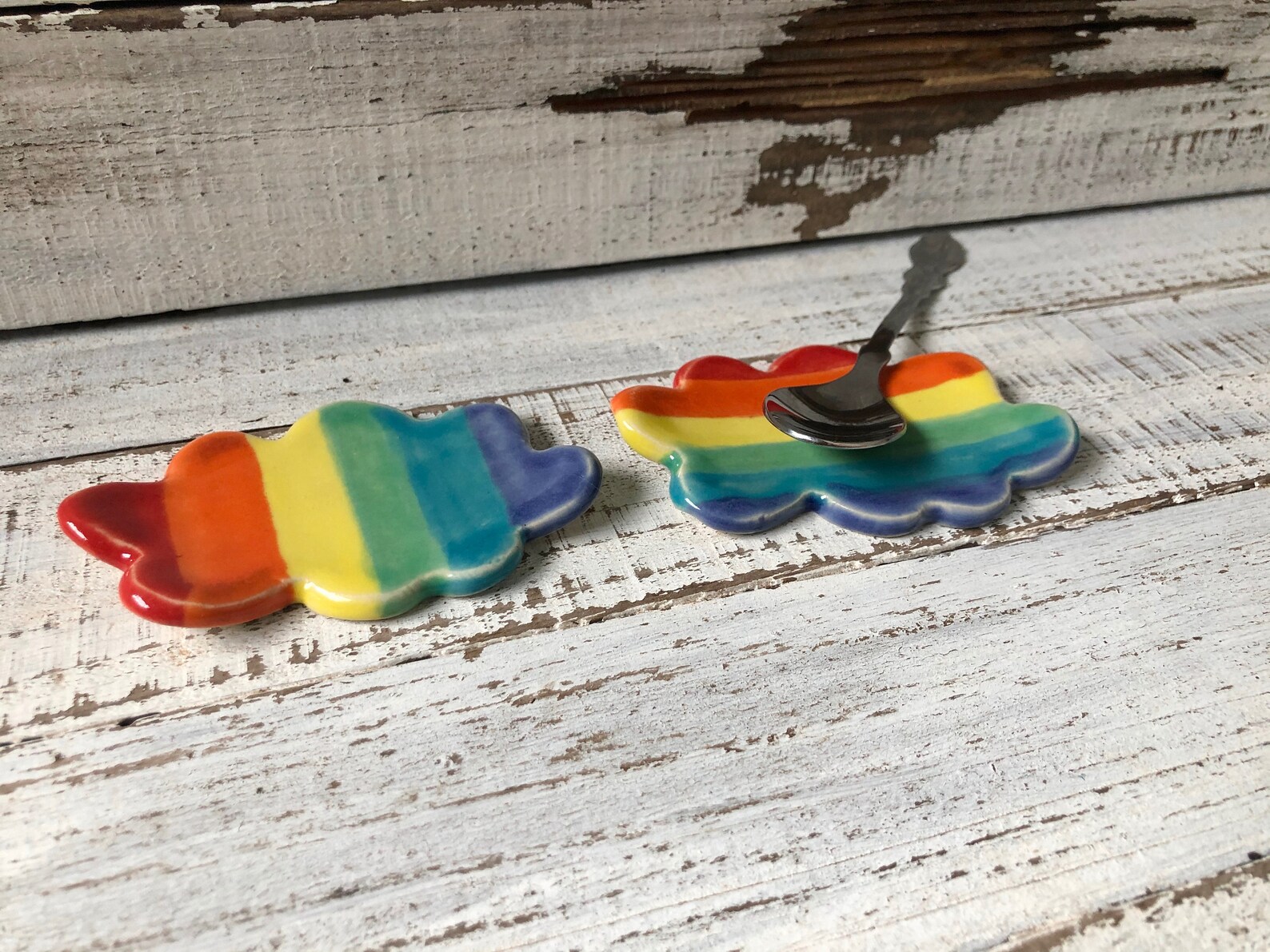 Made to Order- Rainbow Trinket Dish - Tea Bags - Coffee Spoon Rest ...