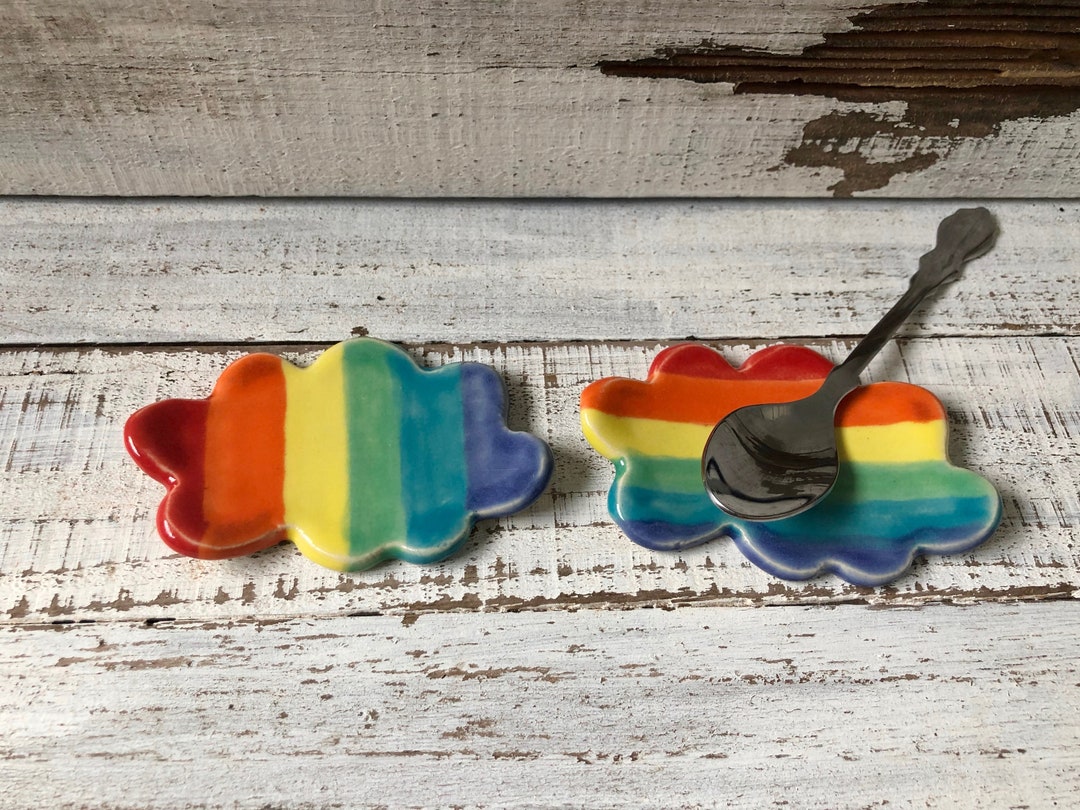 Made to Order- Rainbow Trinket Dish - Tea Bags - Coffee Spoon Rest ...