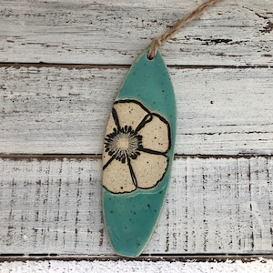 Made to Order- Ceramic Surfboard With NAME - Ornament - Wall Hanging ...