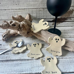 Made to Order Ceramic Ghost-coffee Spoon Rest- Tea Bag Rest- Candle ...