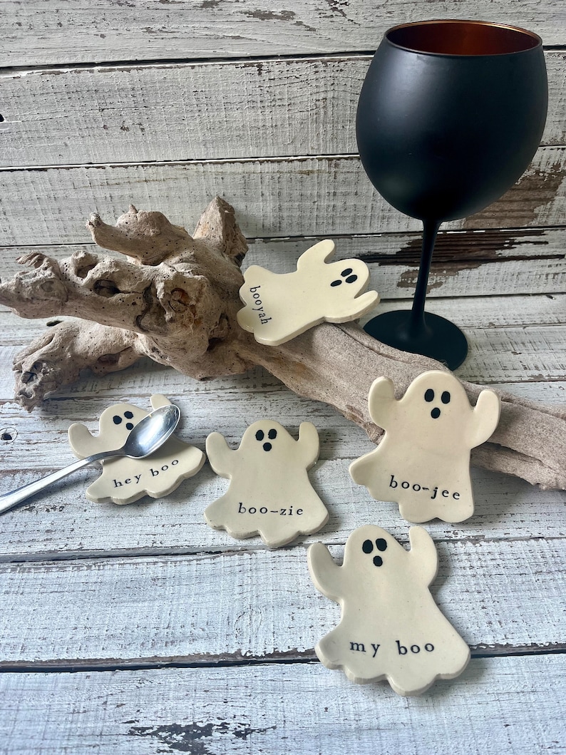 Made to Order Ceramic Ghost-coffee Spoon Rest- Tea Bag Rest- Candle ...