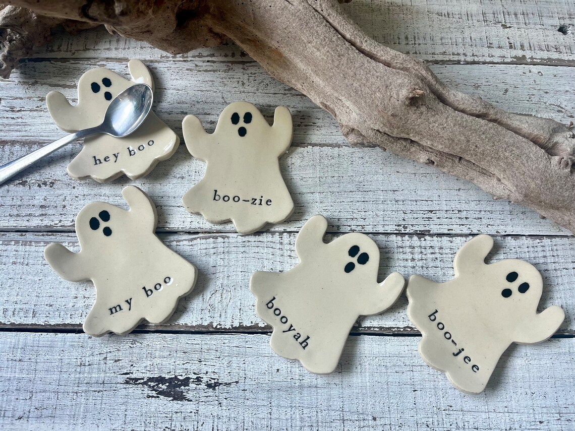 Made to Order Ceramic Ghost-coffee Spoon Rest- Tea Bag Rest- Candle ...