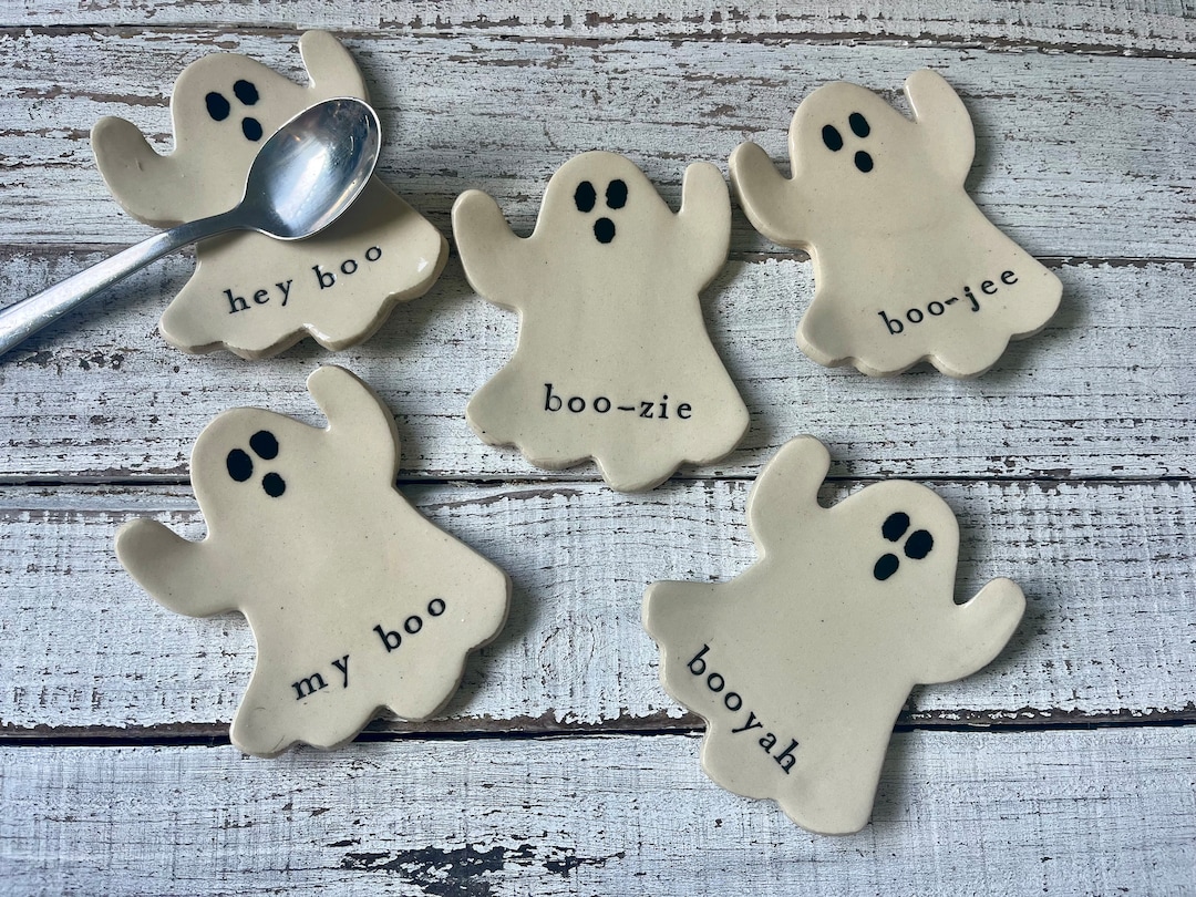 Made to Order Ceramic Ghost-coffee Spoon Rest- Tea Bag Rest- Candle ...