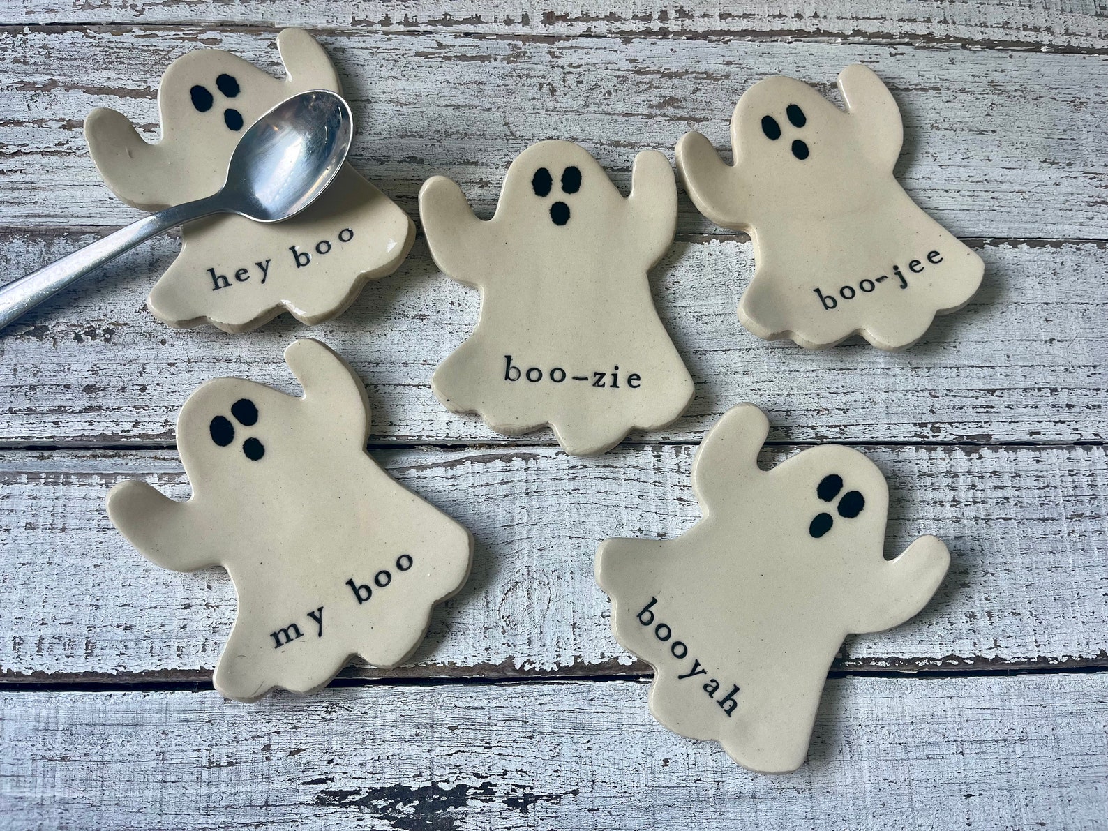 Made to Order Ceramic Ghost-coffee Spoon Rest- Tea Bag Rest- Candle ...