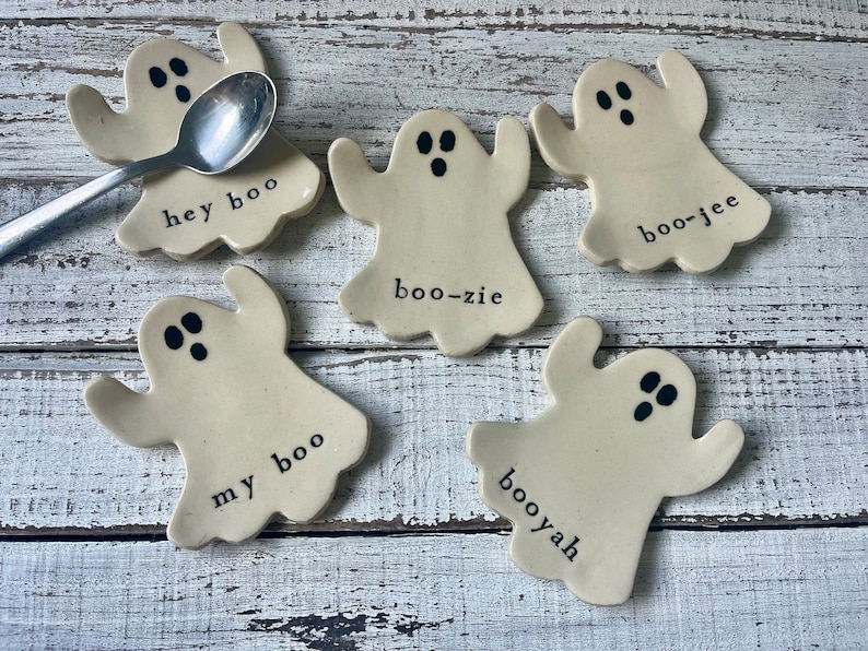 Made to Order Ceramic Ghost-coffee Spoon Rest- Tea Bag Rest- Candle ...