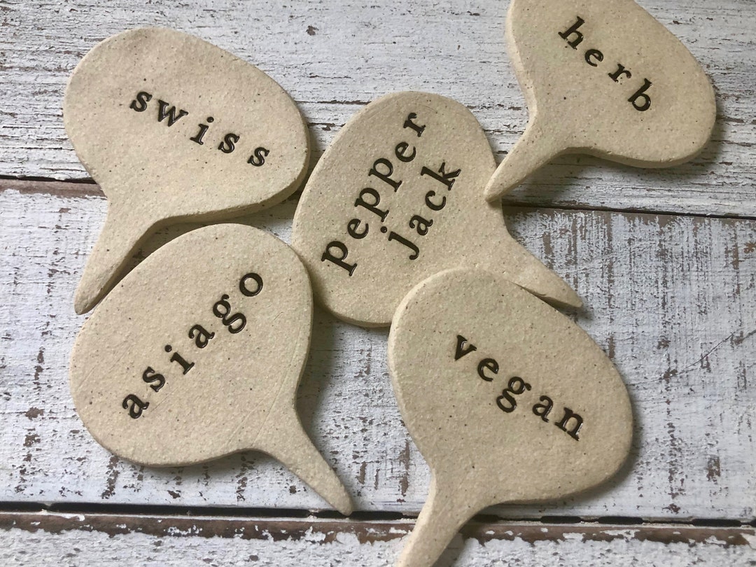 Made to Order Ceramic Cheese Marker- Handmade Stoneware Labels ...
