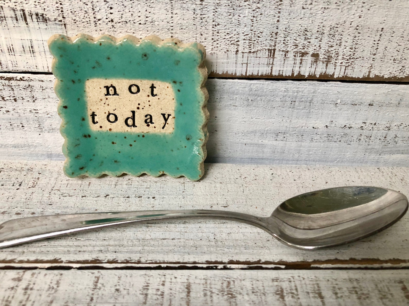 Made to order Ceramic coffee spoon rest tea bag rest Ring | Etsy