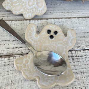 Made to Order Ceramic Lace Ghost-coffee Spoon Rest- Tea Bag Rest ...