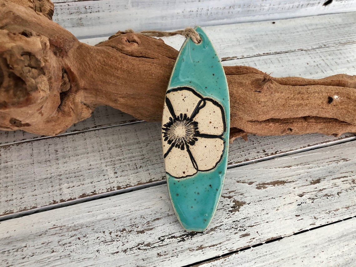 Made to Order- Ceramic Surfboard With NAME - Ornament - Wall Hanging ...