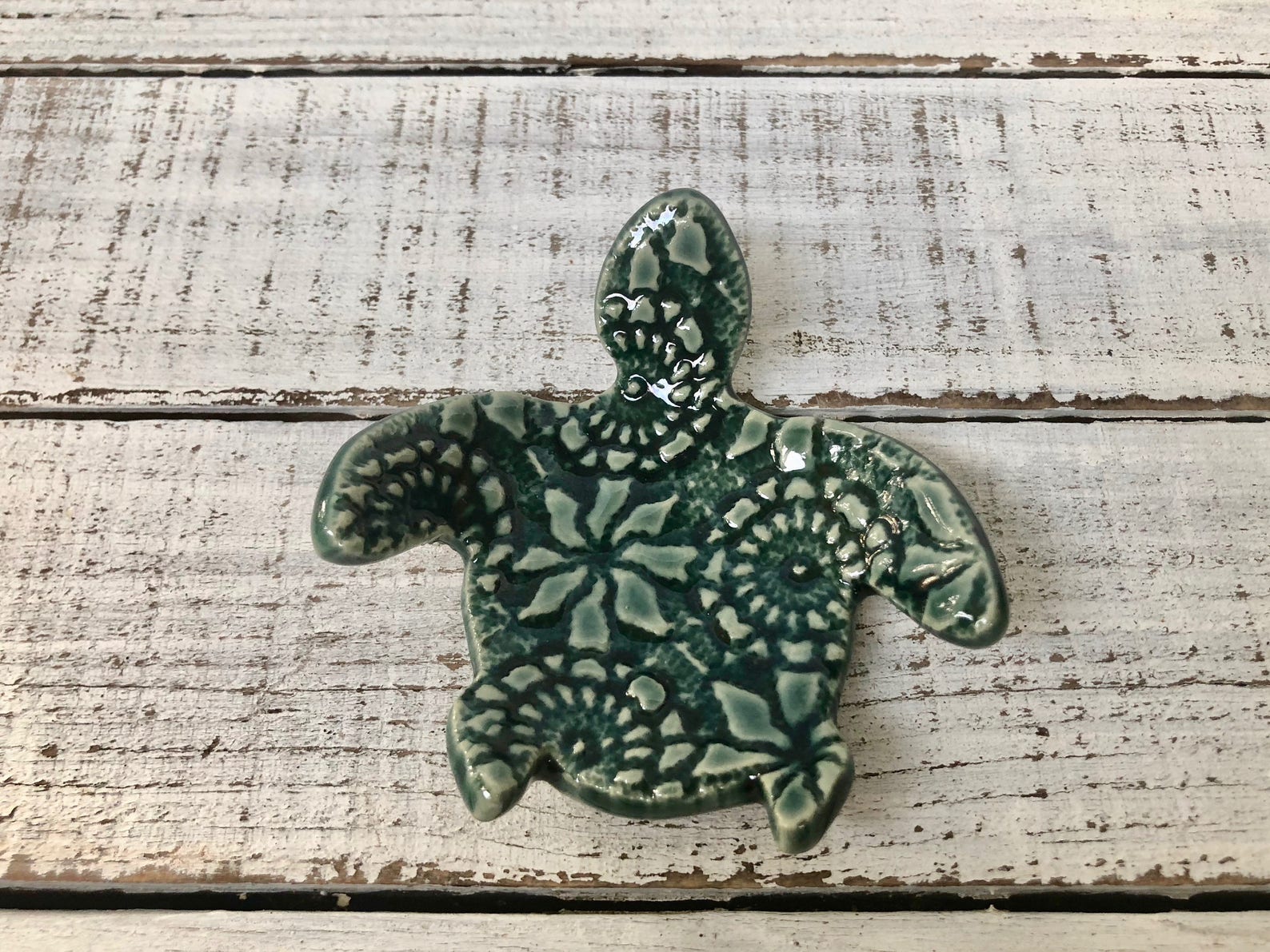 Made to Order -ceramic Sea Turtle- Coffee Spoon Rest- Tea Bag Rest ...