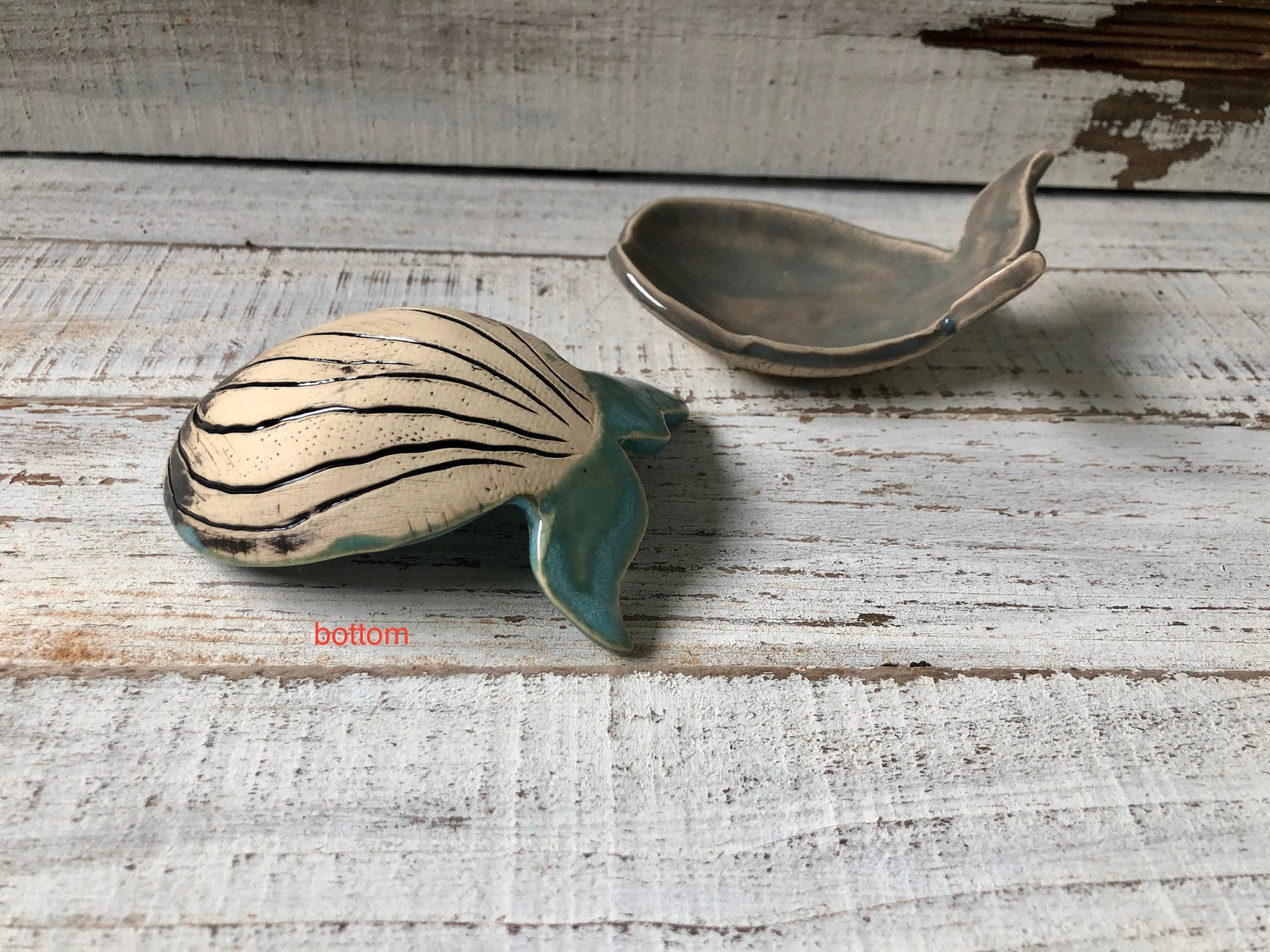 Ceramic Whale- Coffee Spoon Rest- Tea Bag Rest- Candle Holder- Ring ...