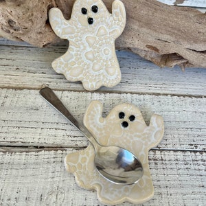 Made to Order Ceramic Lace Ghost-coffee Spoon Rest- Tea Bag Rest ...