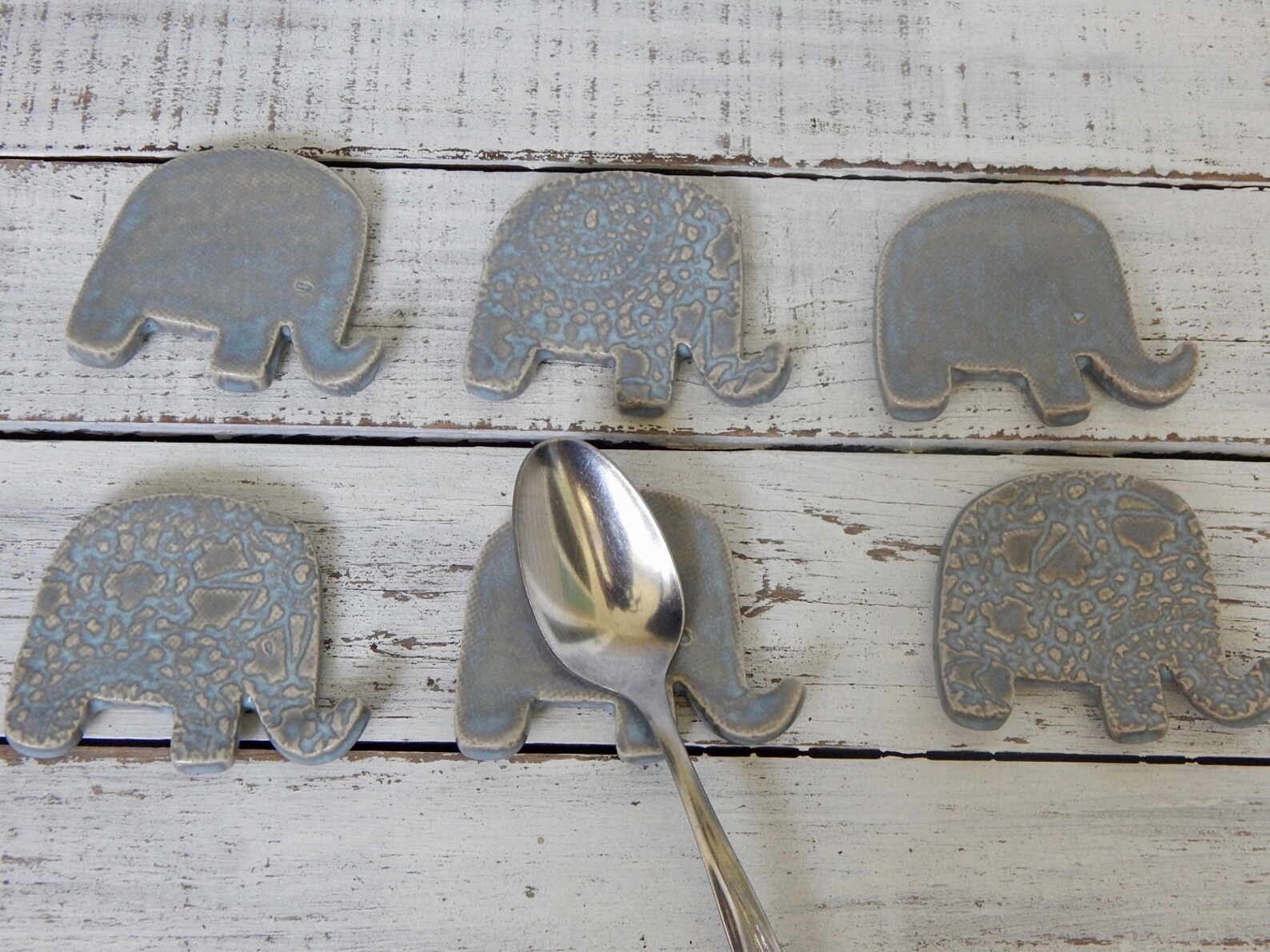 Made to Order - Elephants- Coffee Spoon Rests - Elephant Favors ...