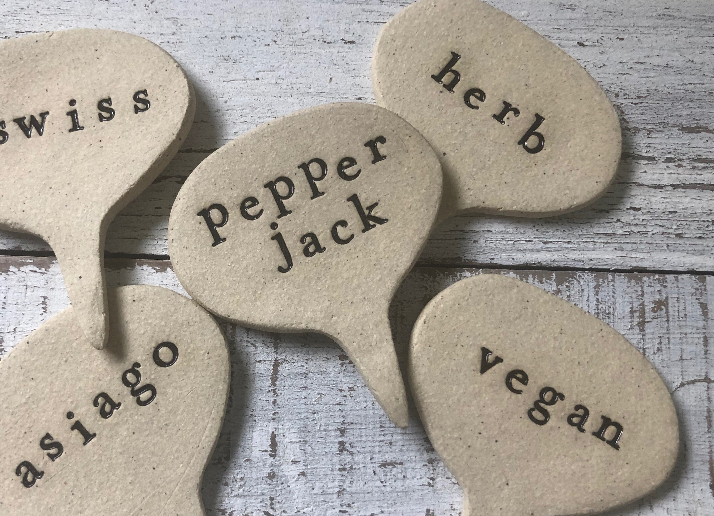 Made to Order Ceramic Cheese Marker- Handmade Stoneware Labels ...