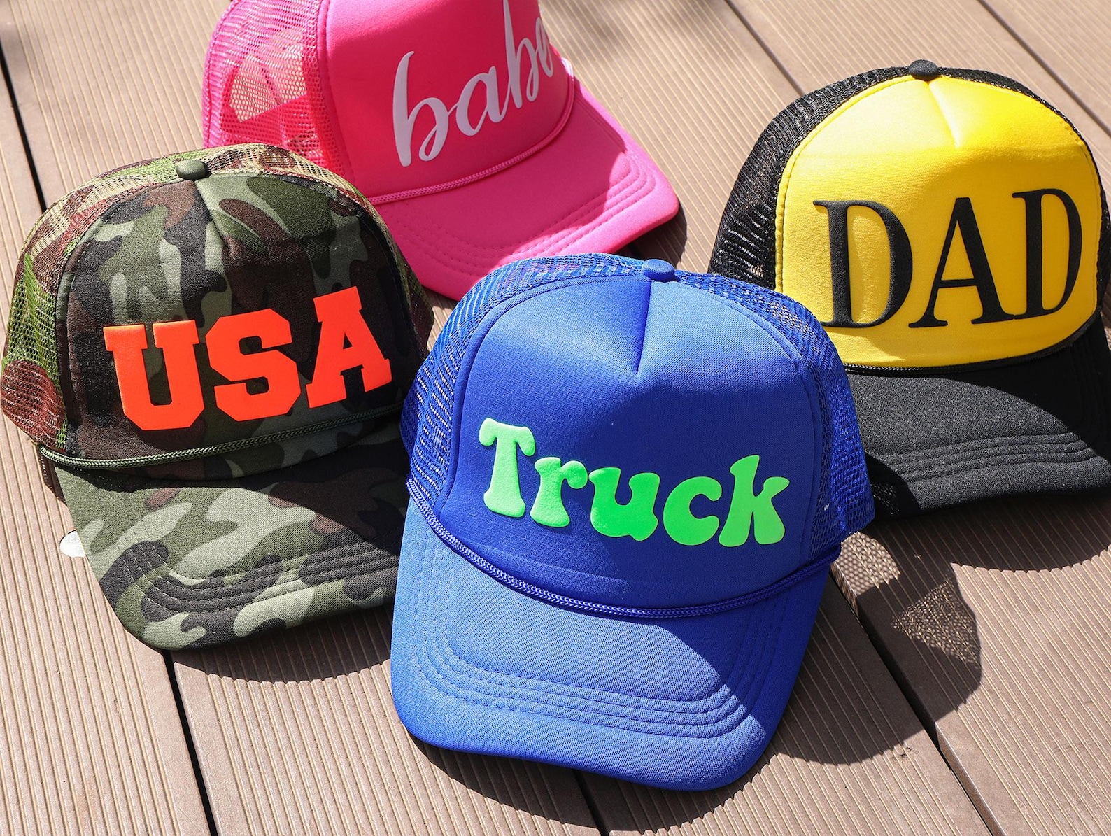 Custom 3D PUFF Print Trucker Hat, Personalized Foam Hat, Unisex Mesh ...