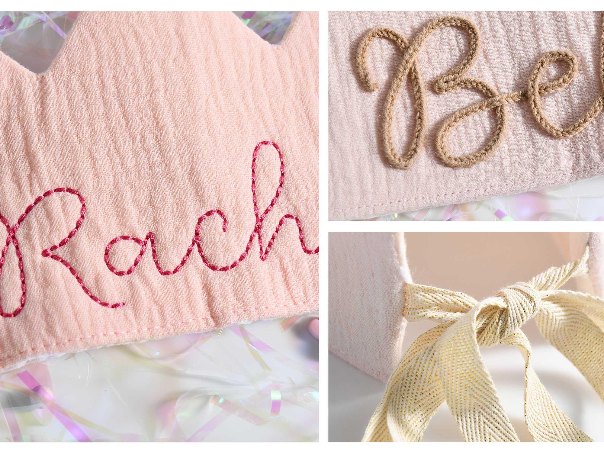 Custom Hand Embroidered Crown, Keepsake for Baby and Children's ...