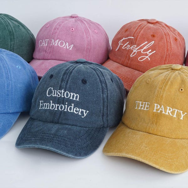 Custom Embroidered Hats - Etsy