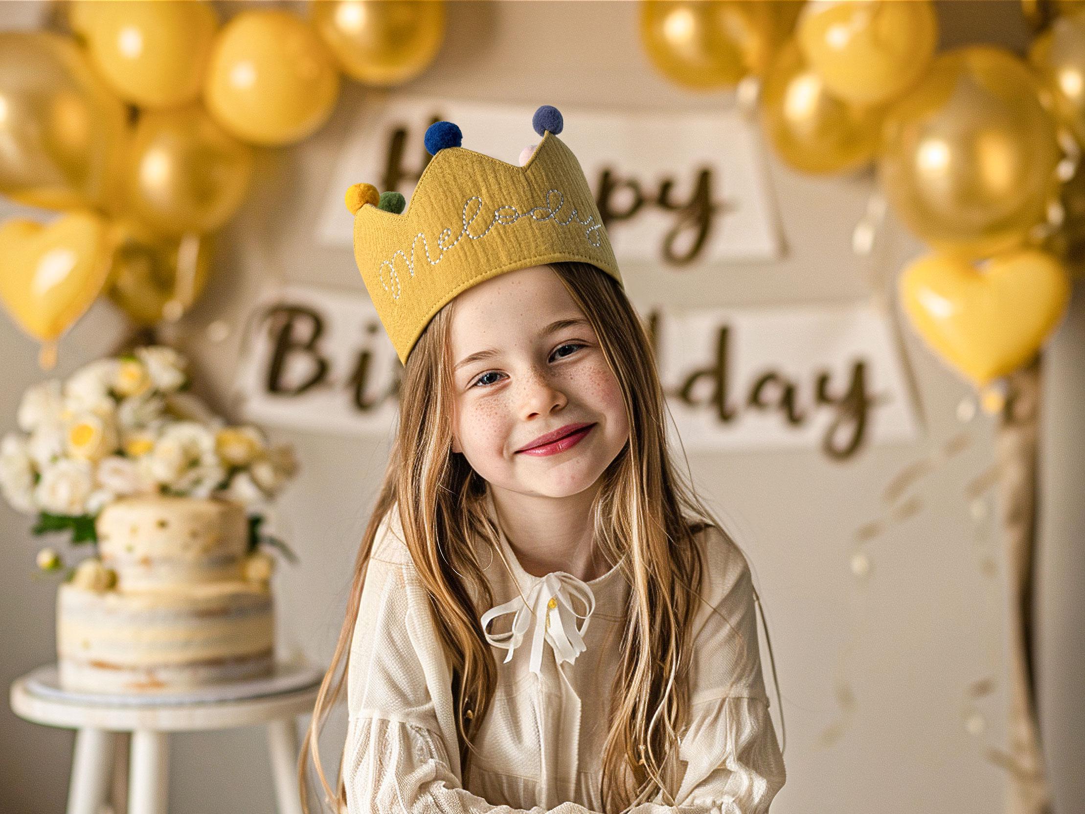 Custom Hand Embroidered Crown, Keepsake for Baby and Children's ...