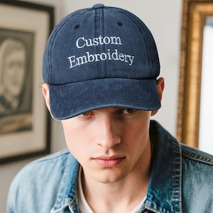 Custom Embroidered Baseball Hat,personalized Text / Logo Hat,vintage ...