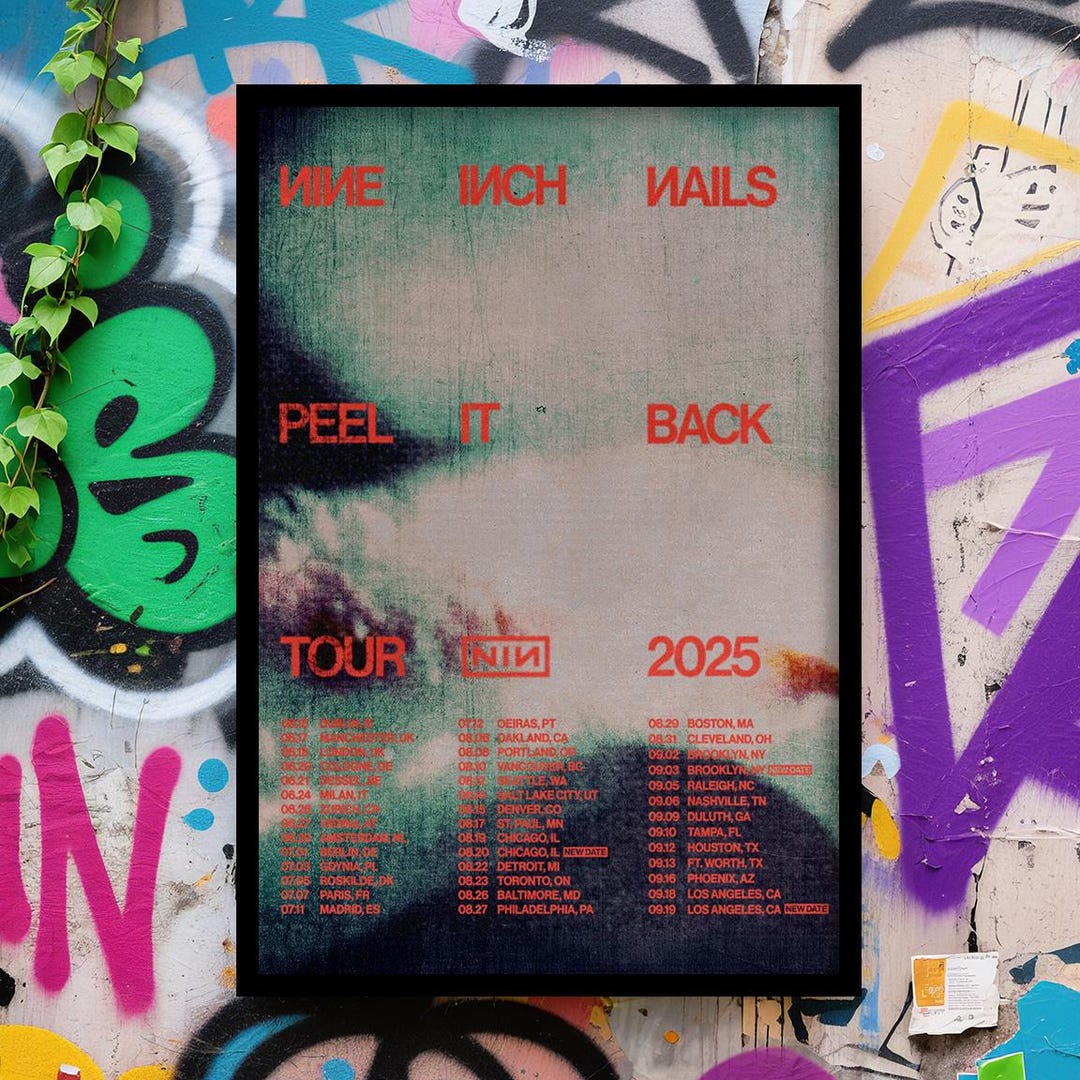 Nine Inch Nails Peel It Back Tour 2025 Poster, Wall Art, Classic Movie ...