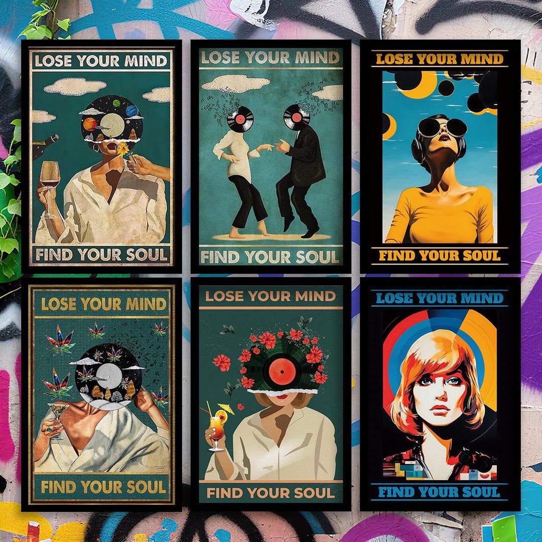 Vintage Lose Your Mind Find Your Soul Poster, Wall Art, Classic Movie ...
