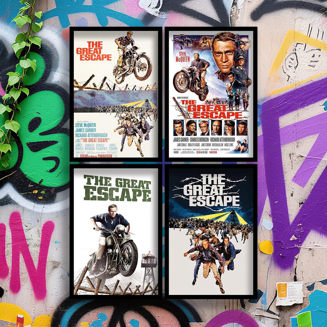 The Great Escape Movie Poster, Wall Art, Classic Movie Posters, Film ...