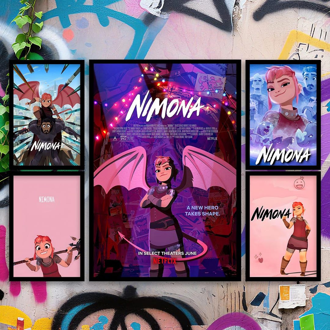 Nimona Movie Poster, Wall Art, Classic Movie Posters, Film Anime Fan ...