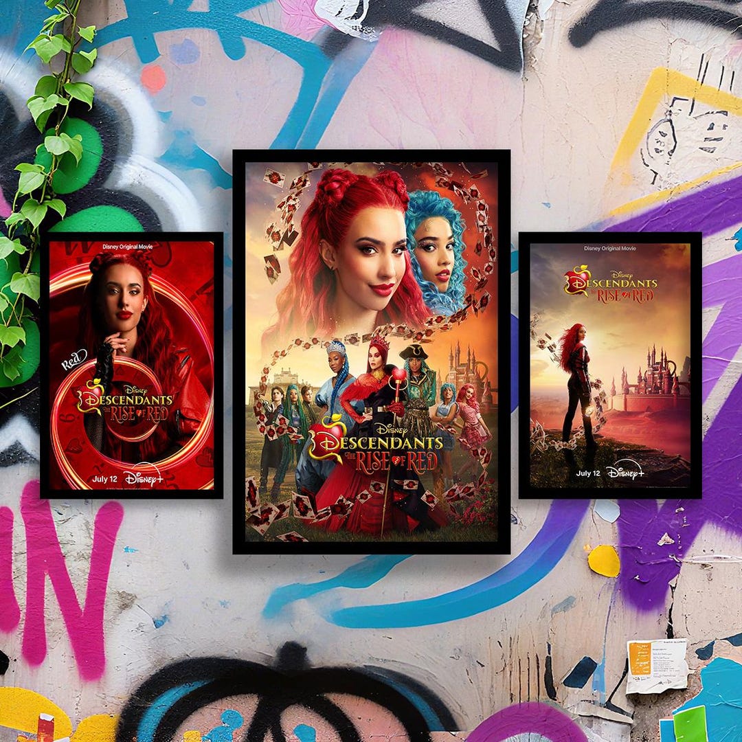 Descendants the Rise of Red Movie Poster, Wall Art, Classic Movie ...