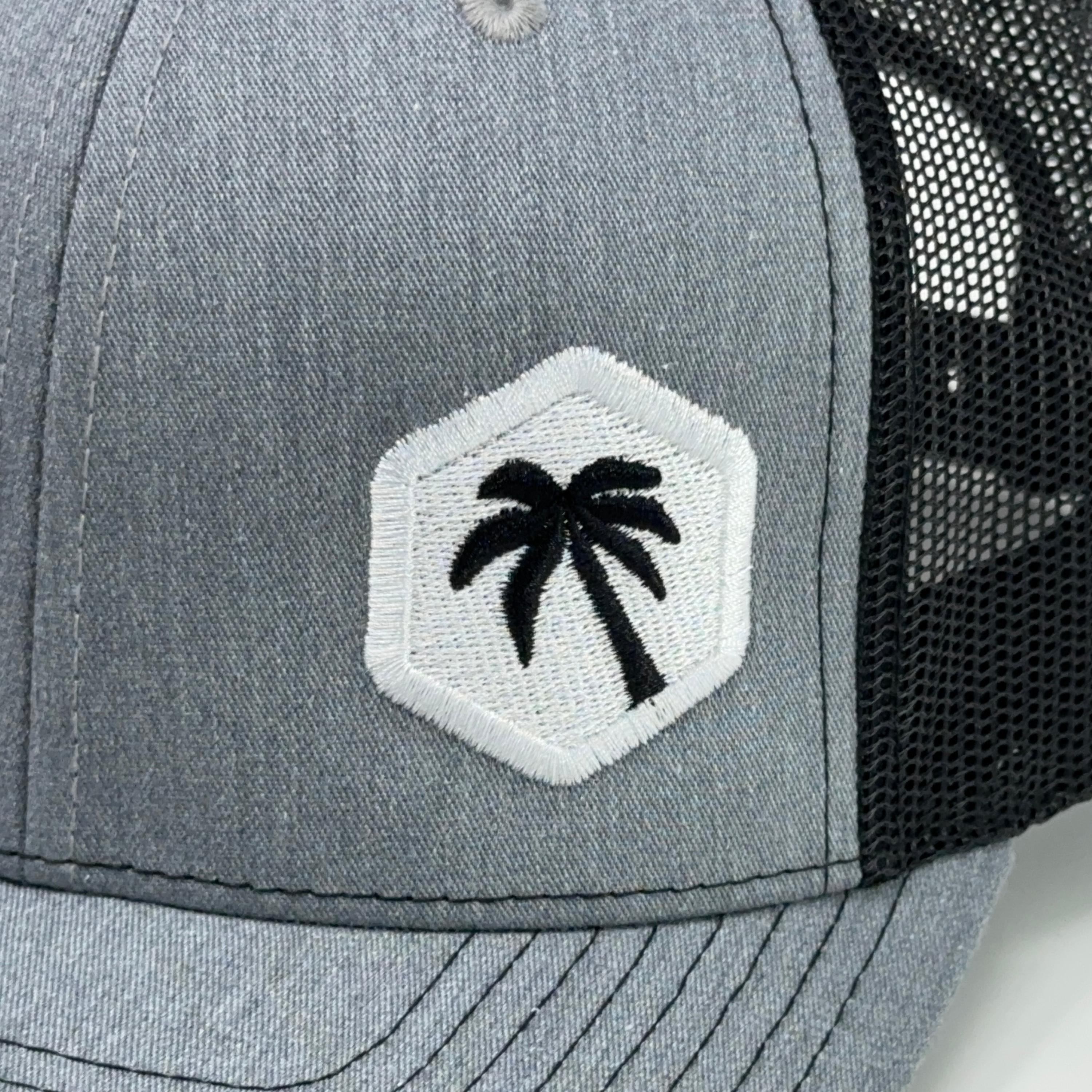 Cedarstitch Trucker Surf Hat – Palm Tree Hexagon Icon - Embroidered ...