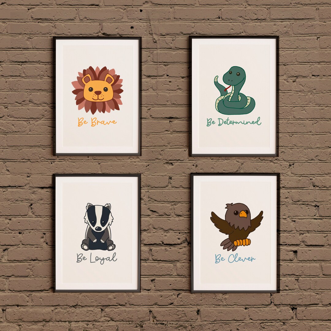 Magical Wizard Nursery Art Print Set of 4, Wizarding Nursery Decor ...