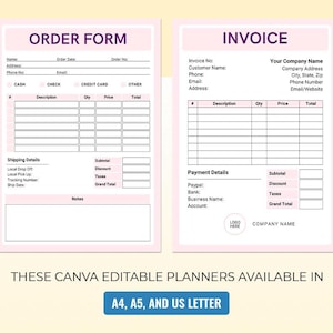 Order Book, Order Form Template Editable, Order Form, Order Tracker ...