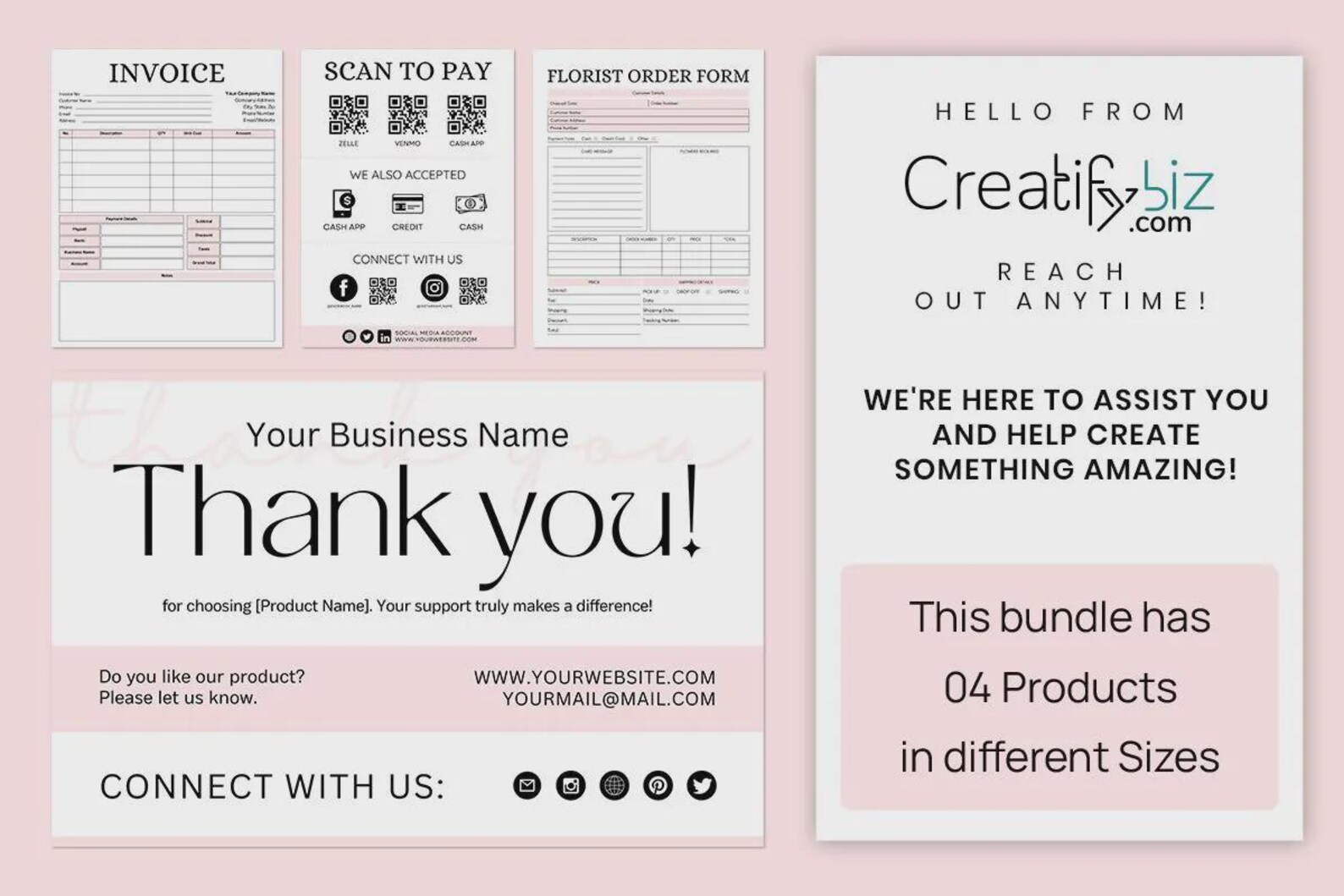 Printable Florist Order Form Canva Template Personalized Flower ...