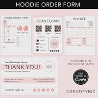 Printable Hoodie Order Form Template Clothing Order Form Craft Order ...