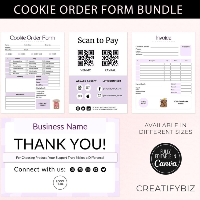 Cookie Order Form - Etsy