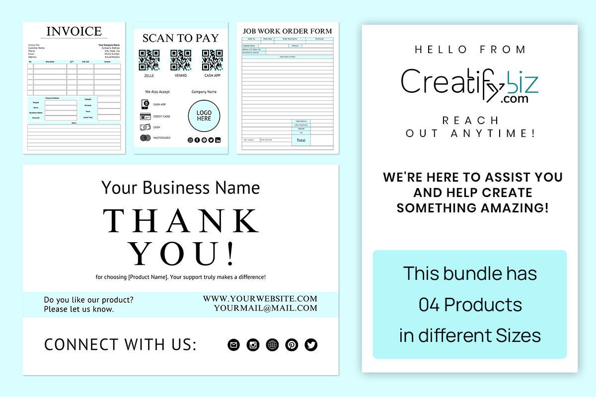 Custom Business Job Work Order Form, Invoice & Tracker (printable Canva ...