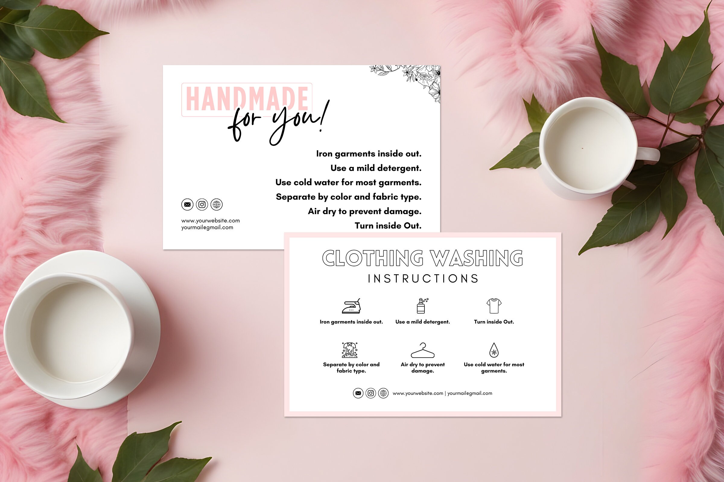 Editable Clothing Washing Instructions Care Guide Canva Template ...