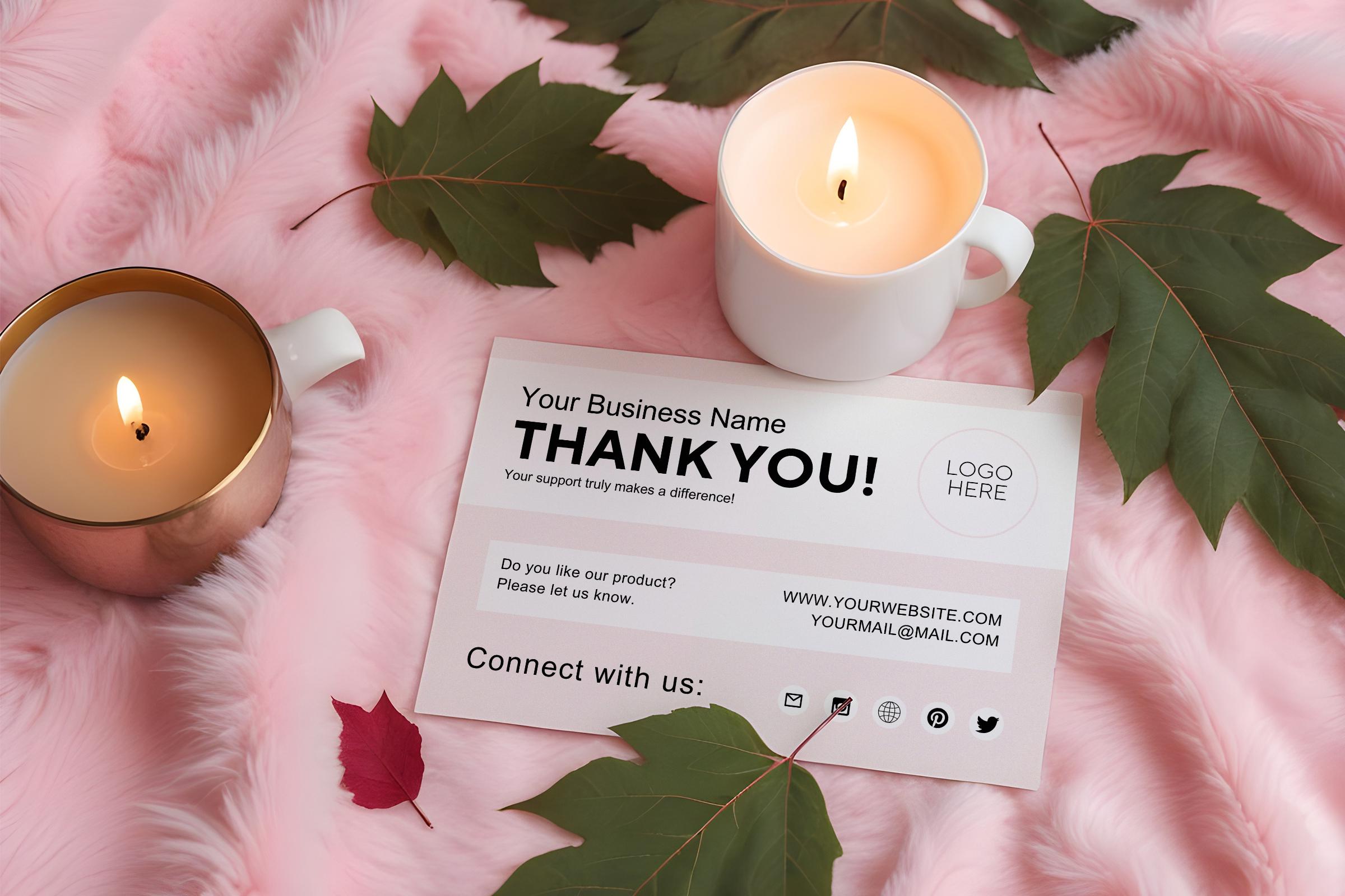 Bath Salts Care Card Template, Minimalist Thank You Card (canva ...