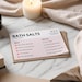 Bath Salts Care Card Template, Minimalist Thank You Card (canva ...