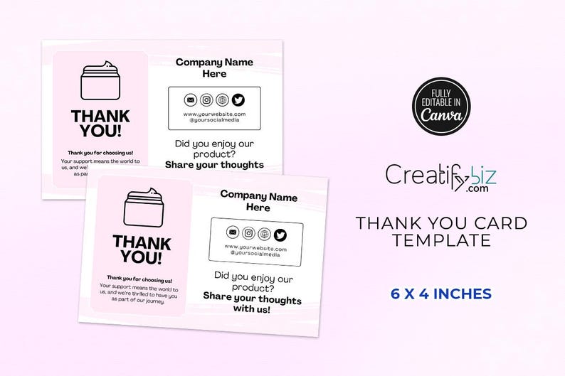 Editable Lotion Bar Care Card Template, Small Business Packaging (canva ...